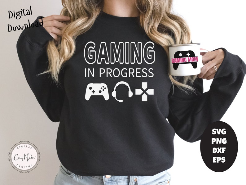 Gaming in Progress SVG, Gamer PNG, Video Game Cut File (digital ...