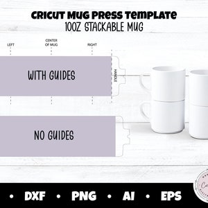 10oz Cricut Stackable Mug Press Template, 10oz Full Wrap Mug Press ...
