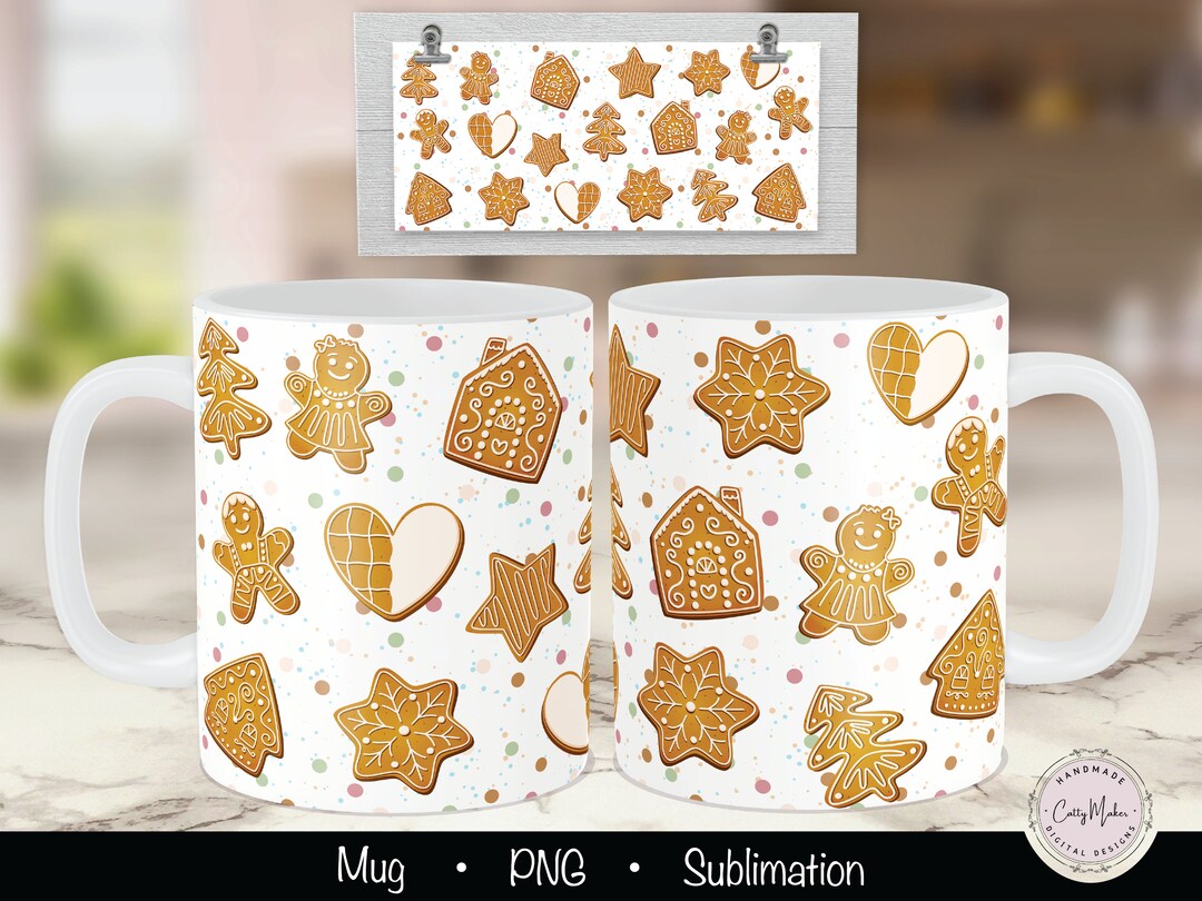 Gingerbread Sublimation, Christmas Sublimation PNG, Mug Press ...