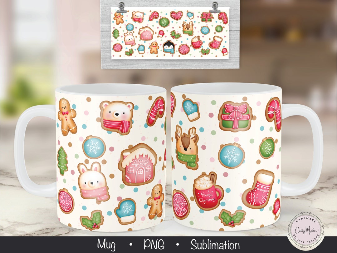Gingerbread Christmas Mug Sublimation Design (PNG) - Etsy
