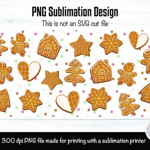 Gingerbread Sublimation, Christmas Sublimation PNG, Mug Press ...