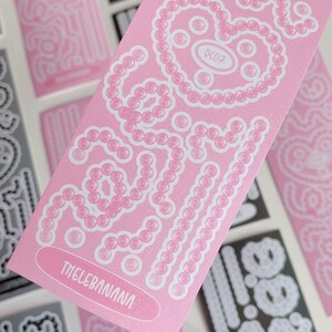 Pearl Frame Confetti Deco Sticker Sheet - Etsy