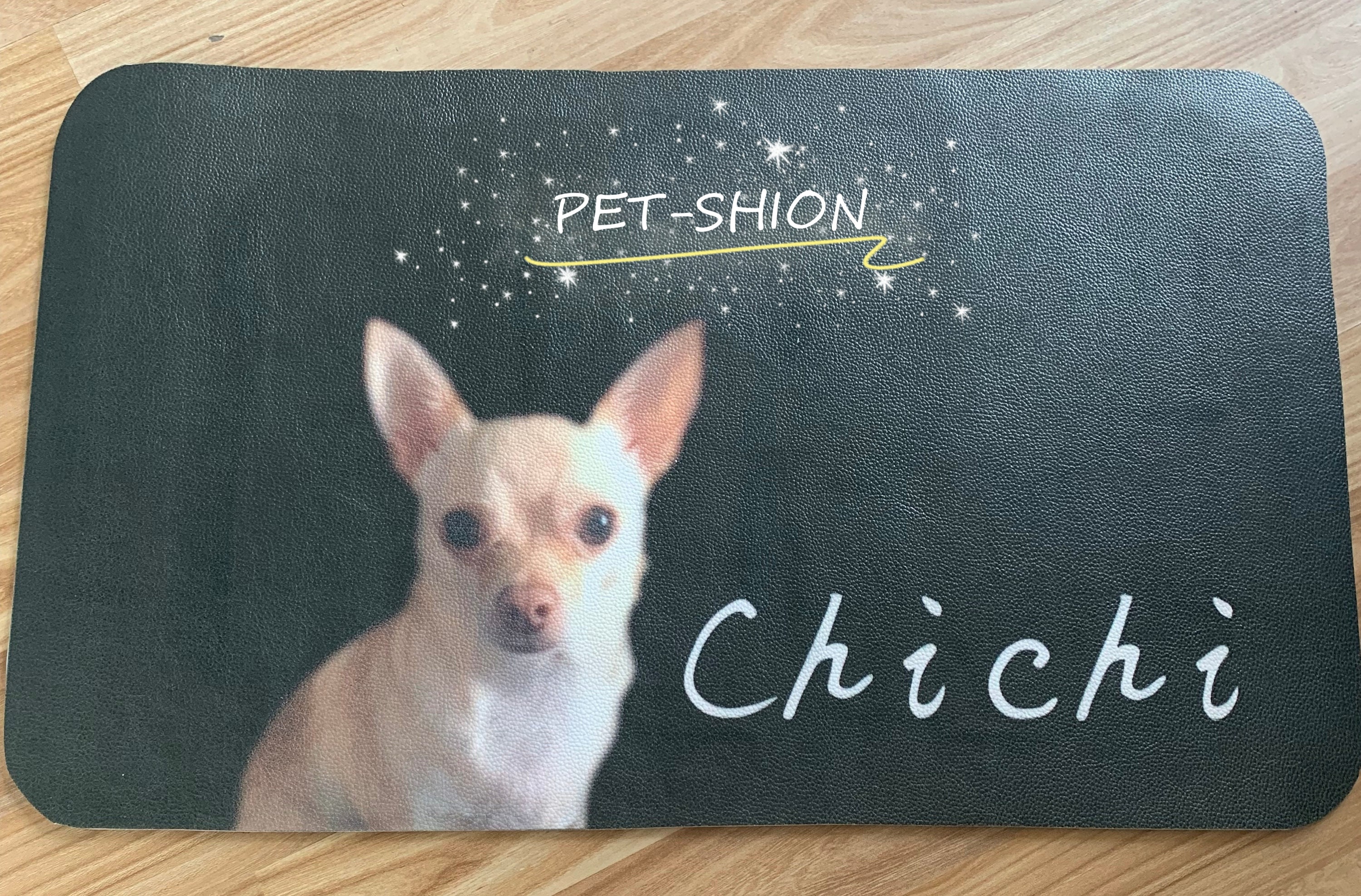 Personalized Dog Mat With Pet Portrait Personalized Dog Food - Etsy
