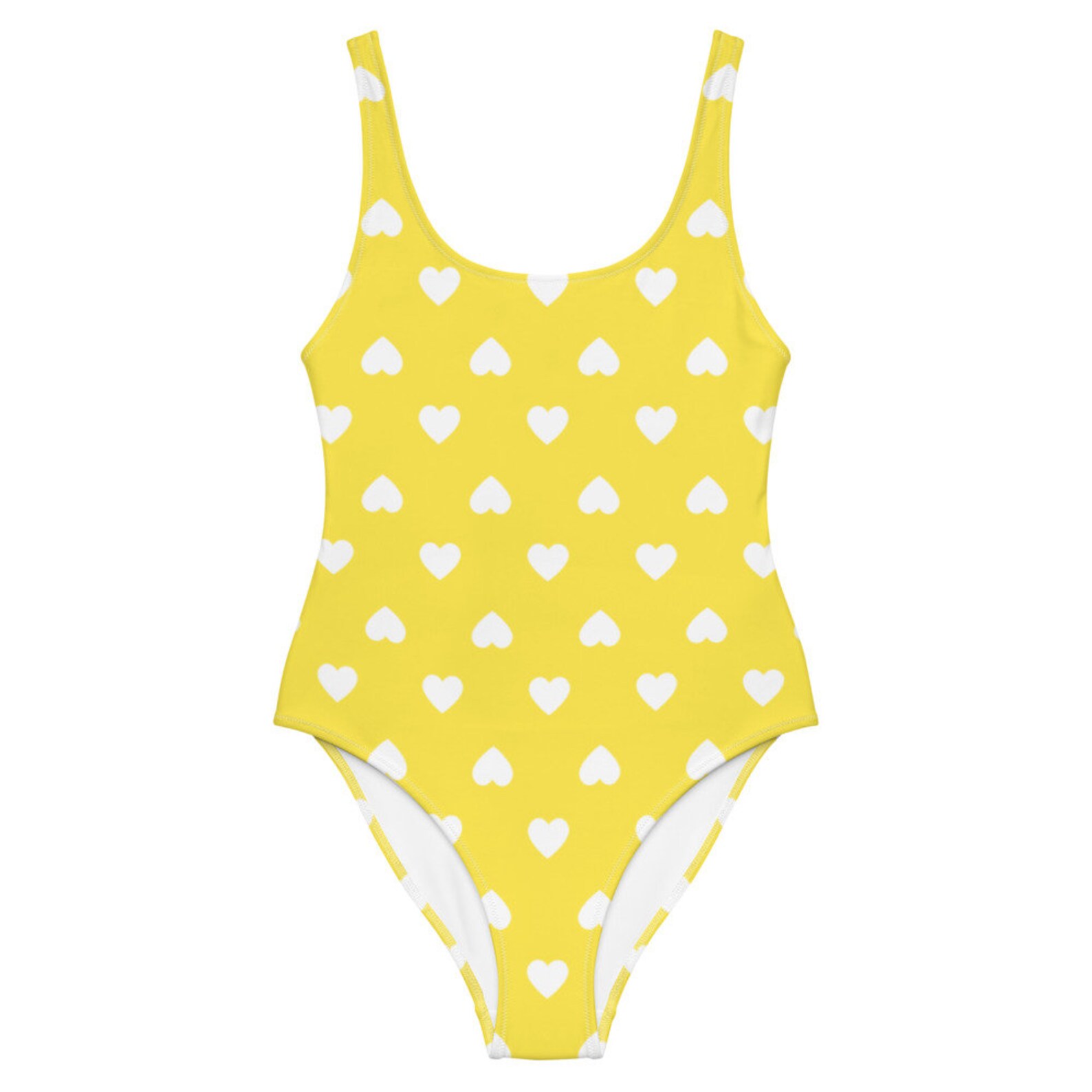 Yellow Swimsuit/heart Swimsuit/womens Swimsuit/sweetheart - Etsy