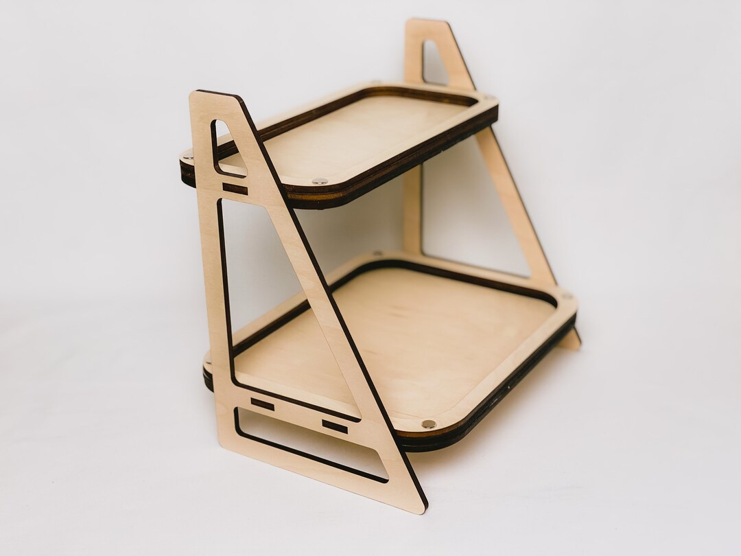 Tiered Tray SVG Laser File Designed for 1/4 Wood 10 Tall, Bottom Tray ...