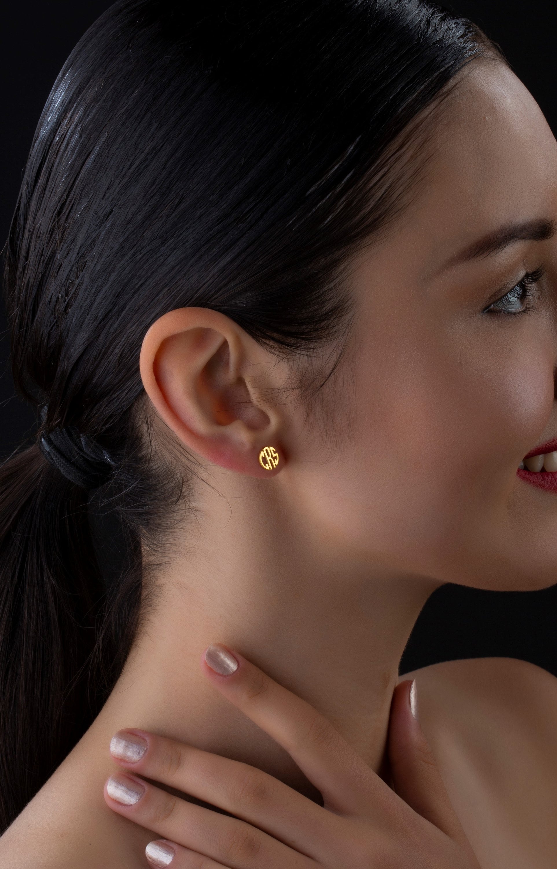 Personalized Monogram Earrings Custom Monogram Letters - Etsy