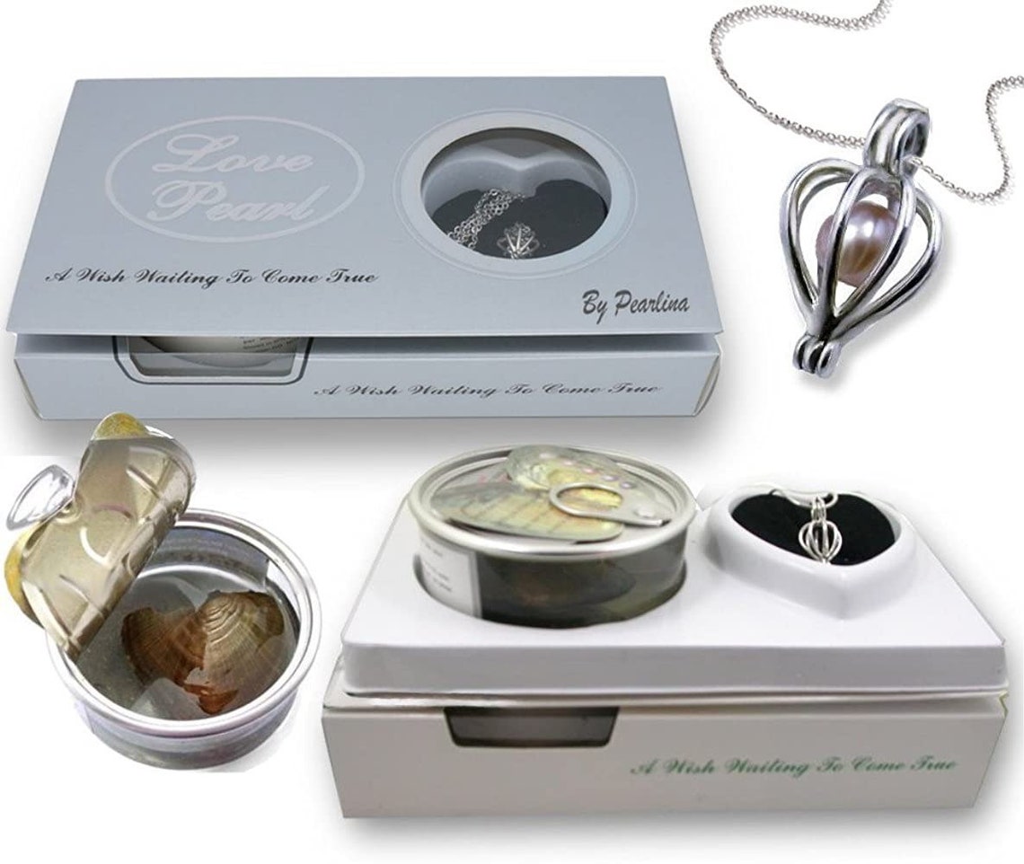 Pearl in Oyster Necklace Real Pearl Necklace | Etsy