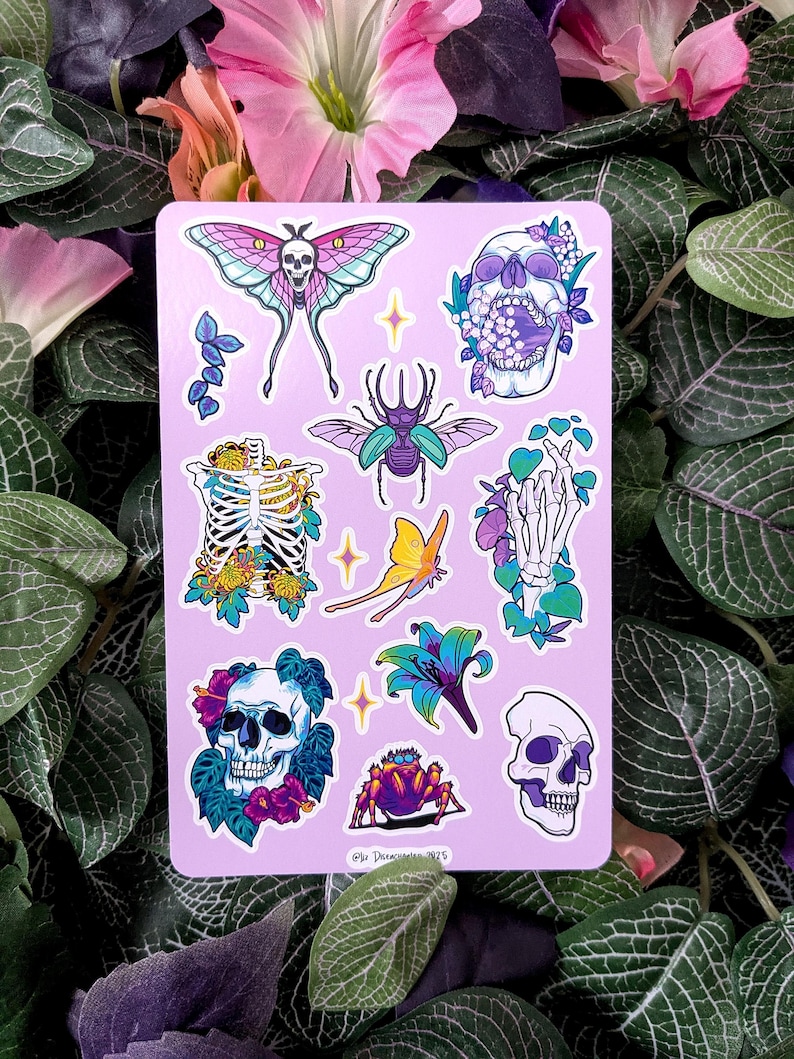 Gothic Sparkle Sticker Sheet - Etsy