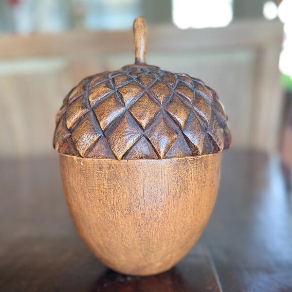 Carved Acorns - Etsy
