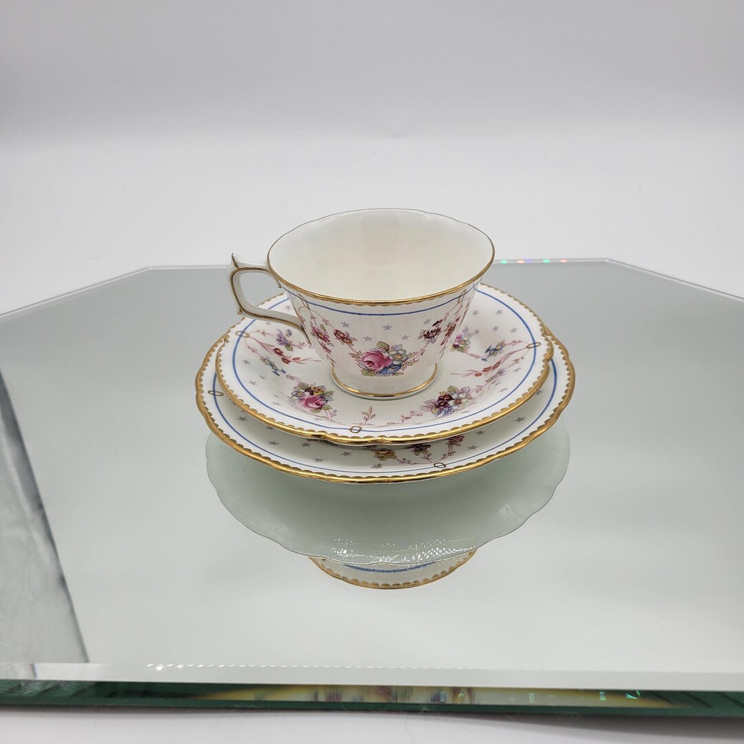 Vintage Royal Crown Derby Melrose Footed Tea Cup & Saucer or Bread ...