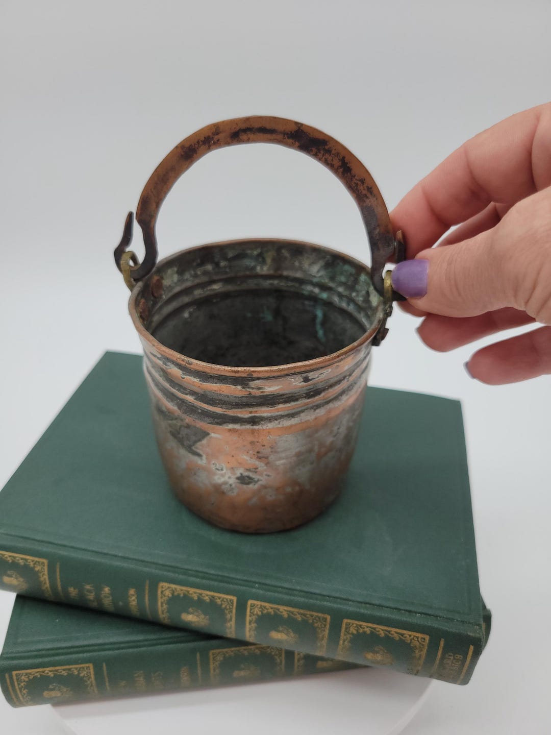 Antique Salesman's Sample Copper Bucket, Copper Stock Pot, Doll Sized ...
