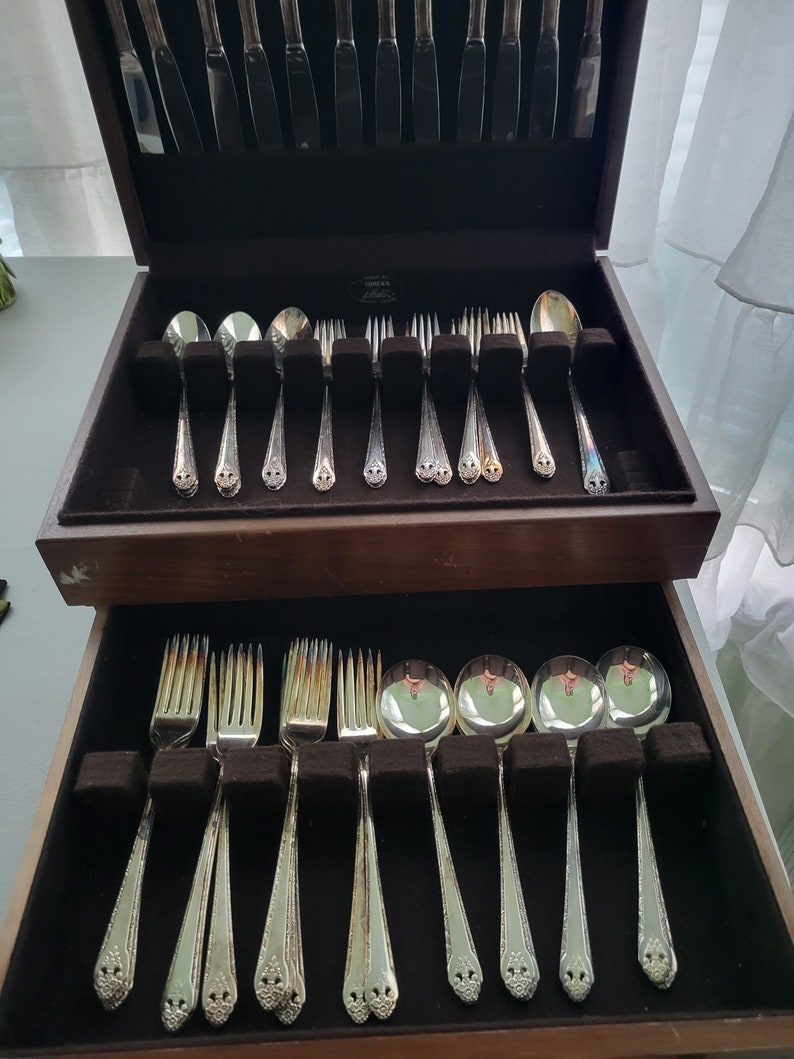 Vintage Holmes & Edwards Silver Plate Service in Original - Etsy