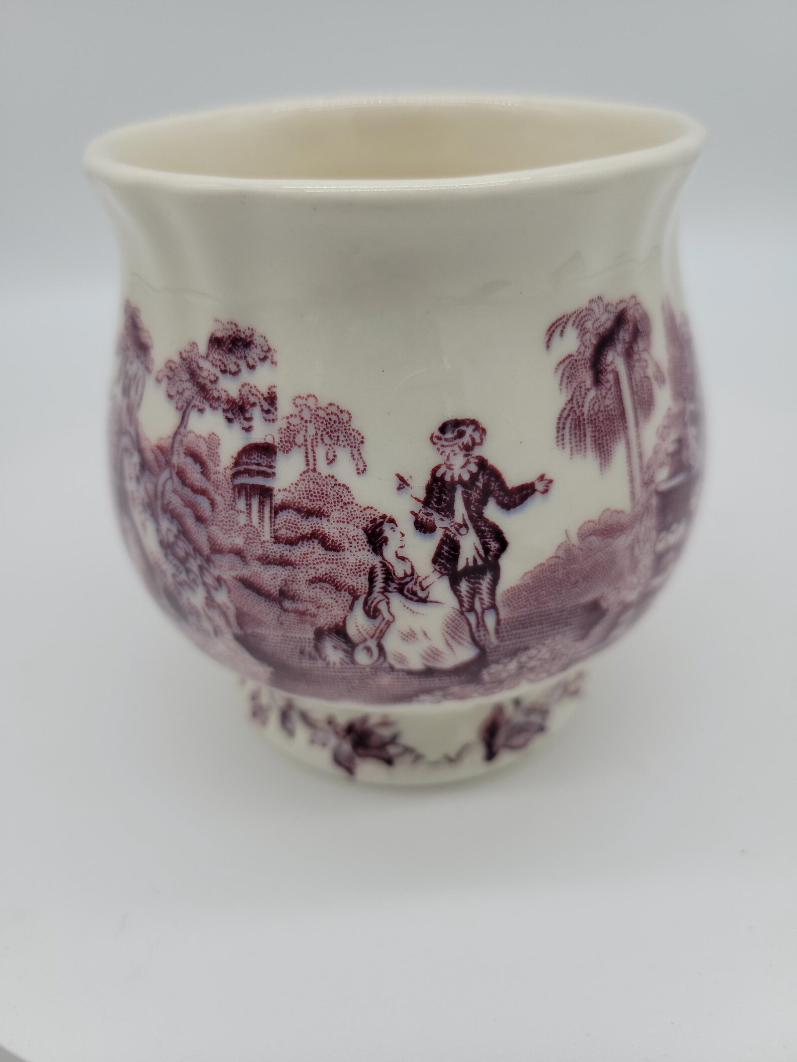 19th Century Wood & Sons English Scenery Mulberry Pitcher and Mustard ...