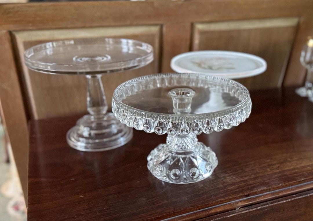Vintage Glass Cake Stands Your Choice, Victorian, Edwardian or 1930's ...