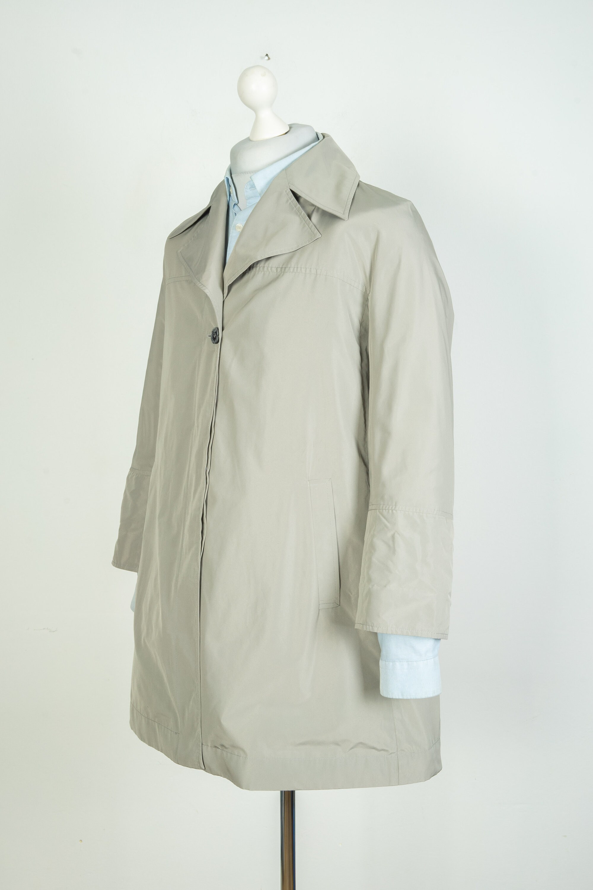 Ladies Jil Sander Navy Gray Trench Coat Size 36 M - Etsy