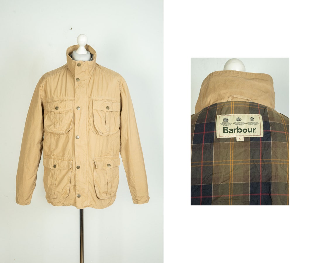 Men's Barbour Utility Field Cotton Beige Jacket Size L - Etsy