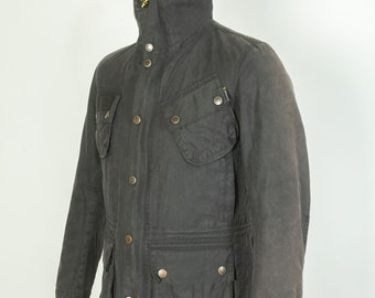 Herren Barbour Fog Hooded Wachs Schwarz Parka Jacke GroBe S Etsy
