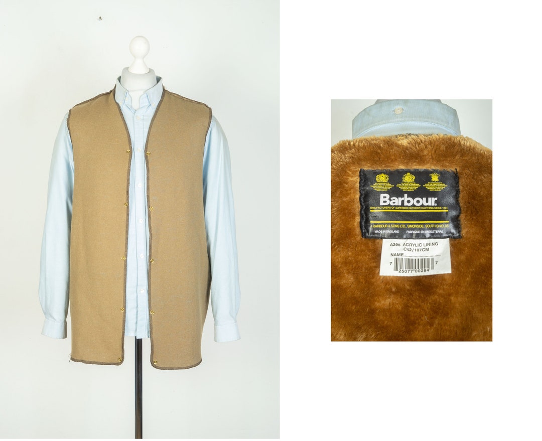 Barbour Warm Pile Lining Liner Brown Vest Gilet Size 42 - Etsy