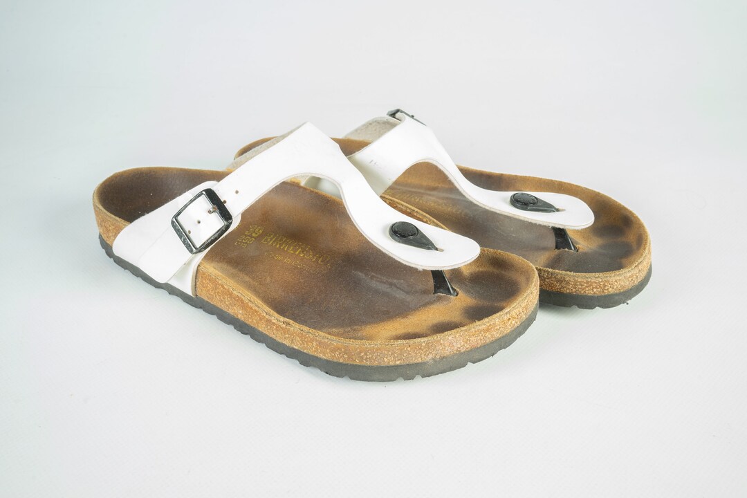 Birkenstock Sandals White Women's 39 250 - Etsy