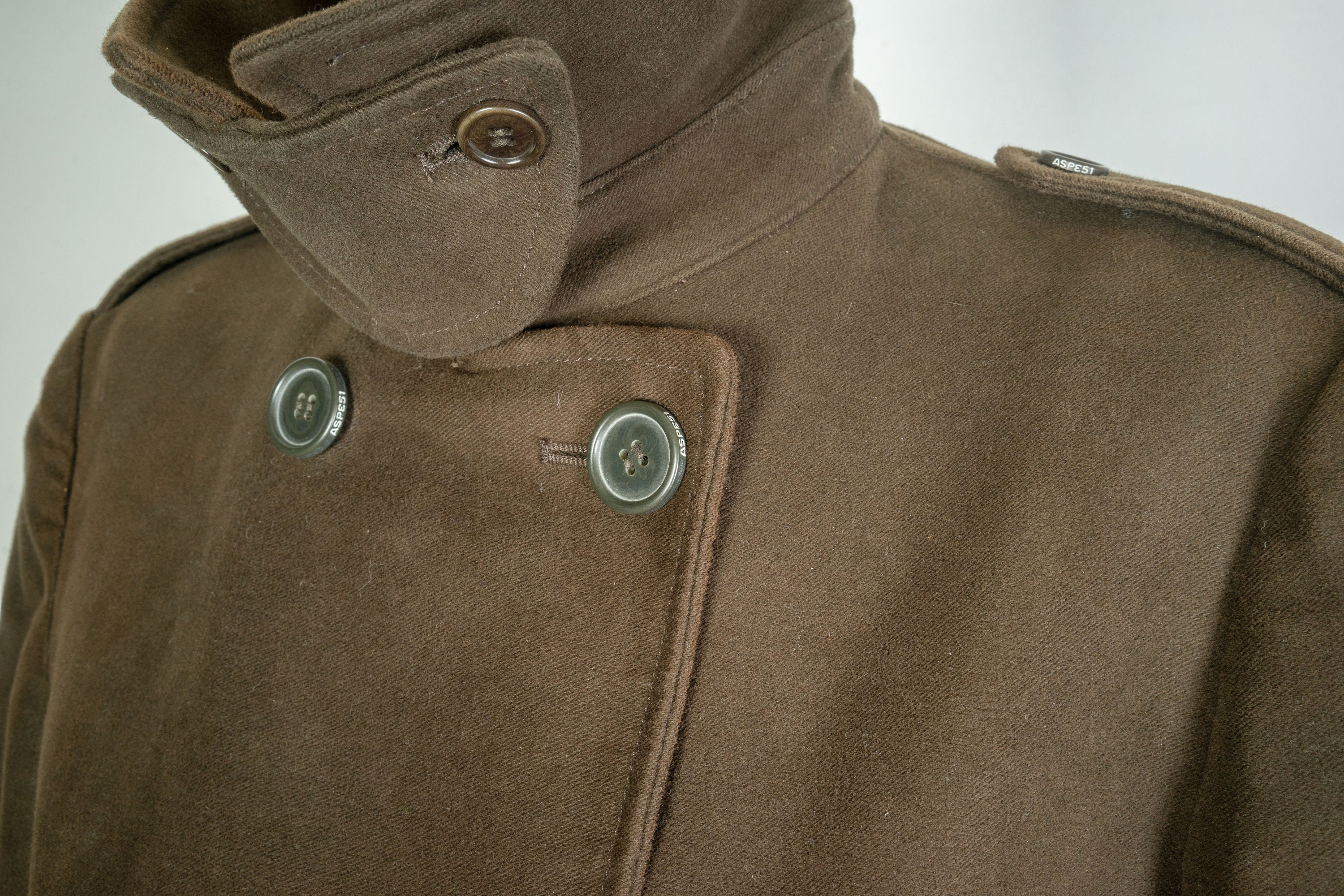 Ladies Aspesi Wool Double Breasted Brown Pea Coat Jacket Size M - Etsy