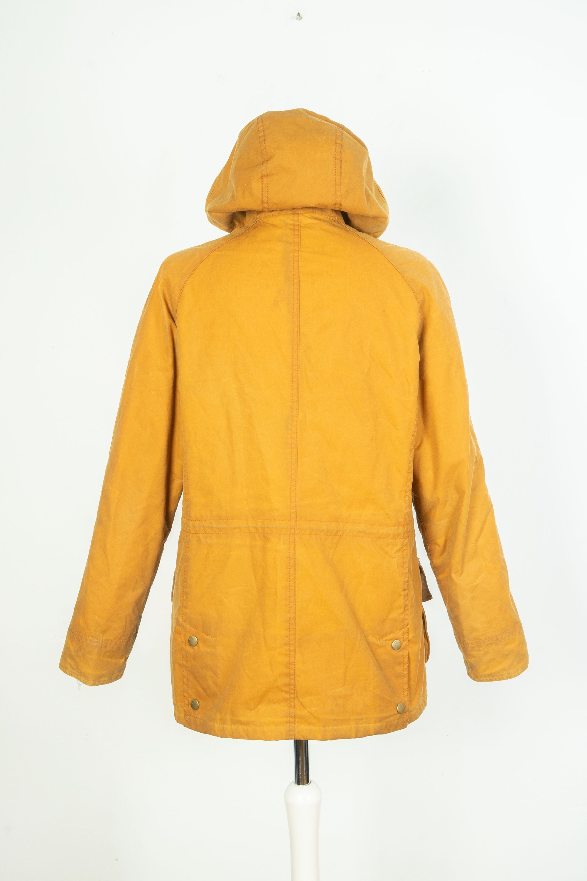 Ladies Barbour Beadnell Parka Brown/yellow Wax Cotton Jacket - Etsy