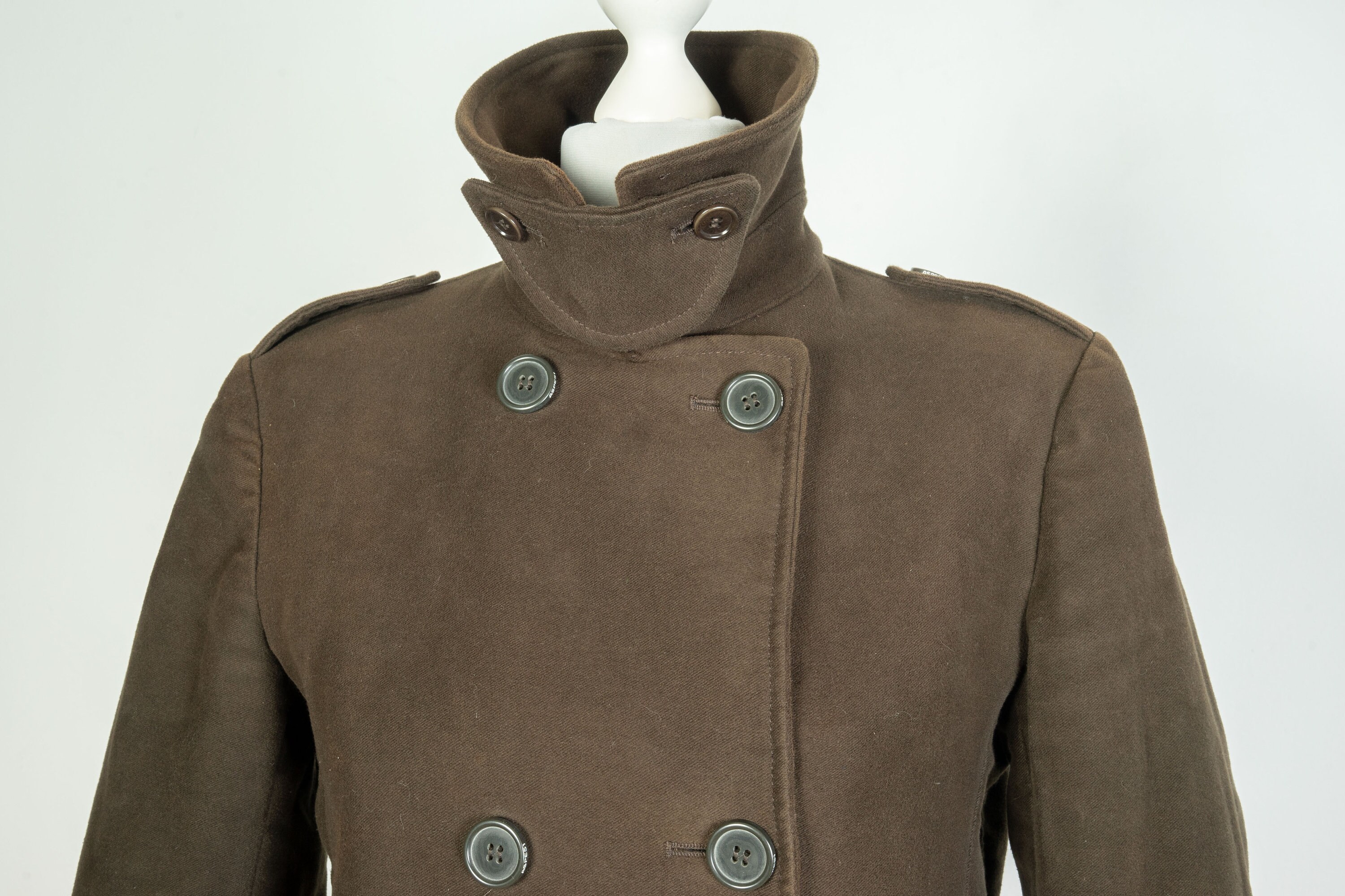 Ladies Aspesi Wool Double Breasted Brown Pea Coat Jacket Size - Etsy