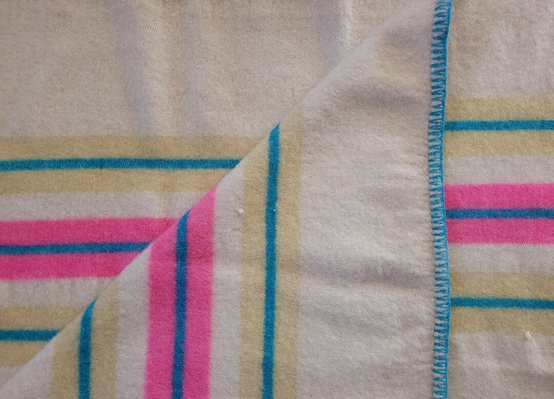 Antique Early 1900's Multi Color Stripes Hand Made 34x70 Throw Wool ...