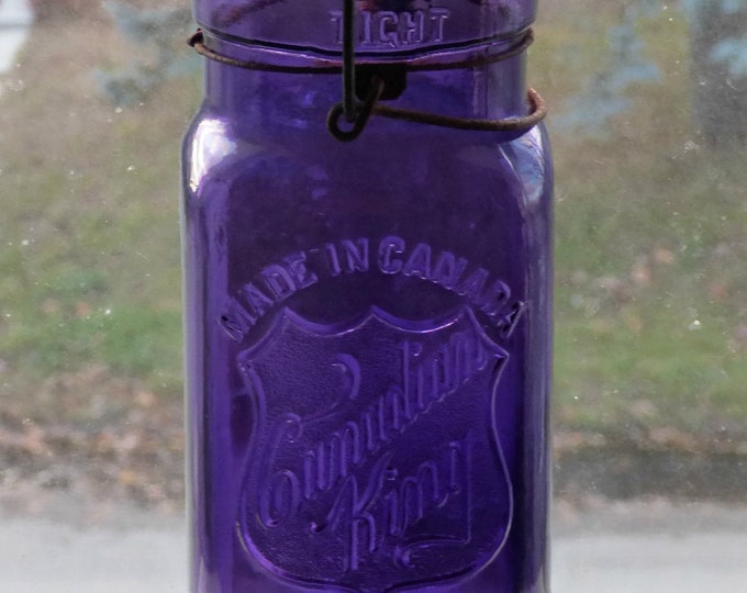 Antique Canadian Made Quart Size 'canadian King' Deep Purple Fruit Jar ...