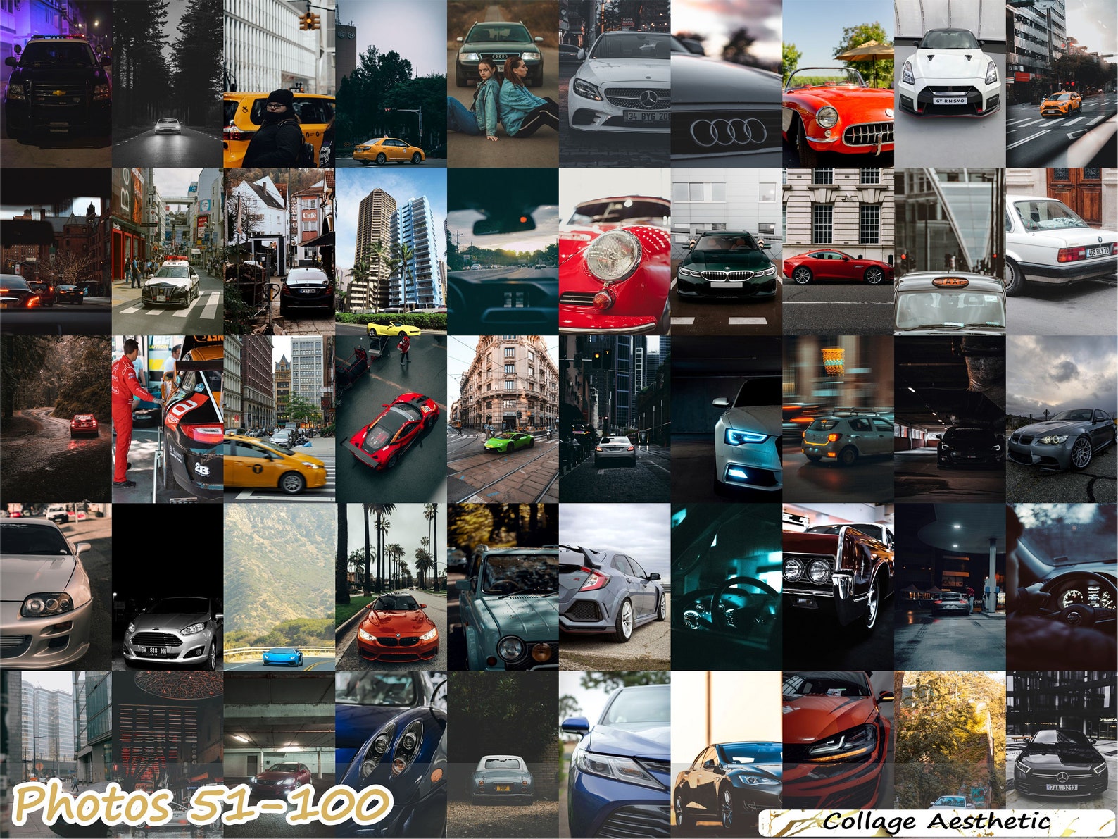Cars Aesthetic Wall Collage Kit 150 PCS Boujee Room Decor | Etsy