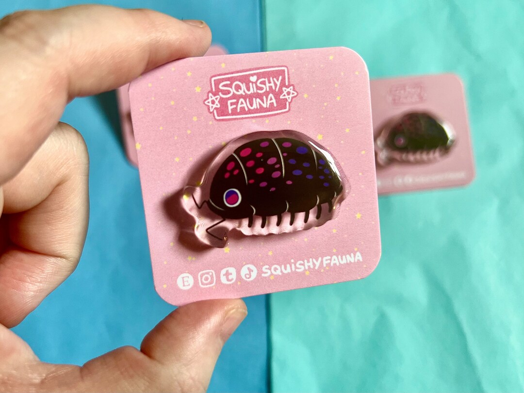 Isopod Bisexual Acrylic Pin | Pride Queer Lgbtq Lgbt Epoxy Accessories ...