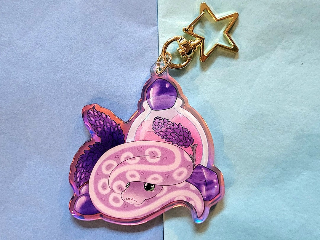 Magic Potion Ball Python Holographic Double Sided Keychain Holo Rainbow ...