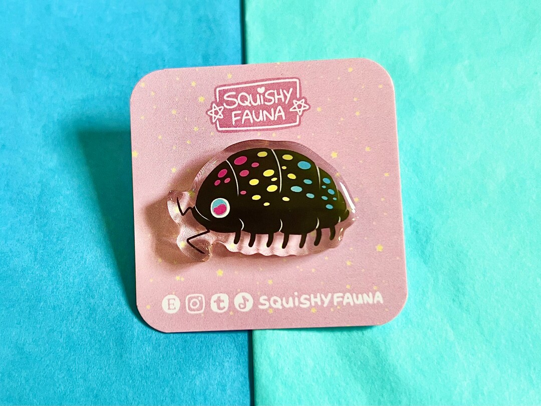 Isopod Pansexual Acrylic Pin | Pride Queer Lgbtq Lgbt Epoxy Accessories ...