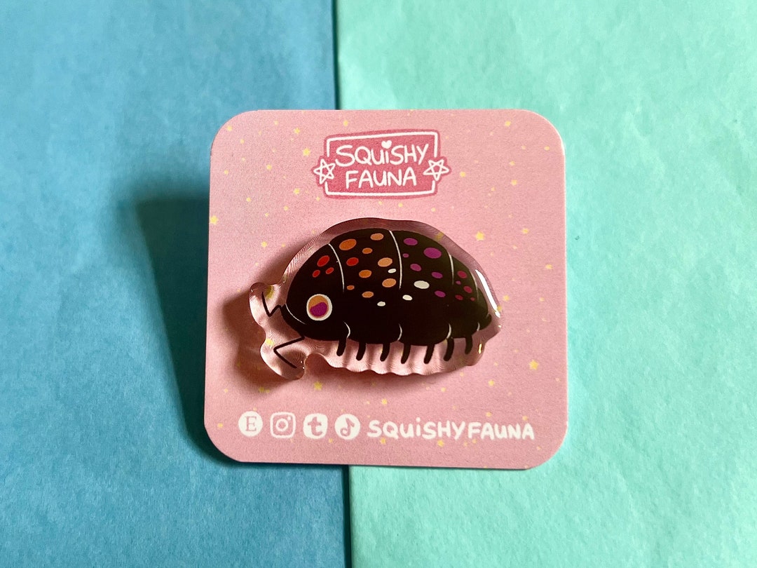 Isopod Lesbian Acrylic Pin | Pride Queer Lgbtq Lgbt Epoxy Accessories ...