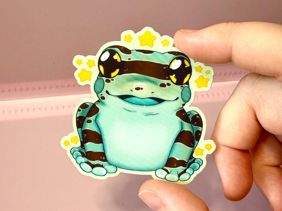 Amazon Milk Frog Sticker: Weatherproof Vinyl Die Cut With Stars - Etsy