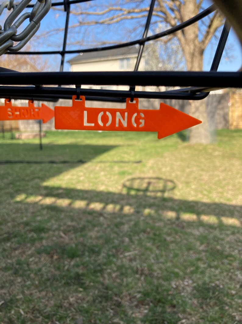 Disc Golf Basket Directional Arrows With Text long or short - Etsy