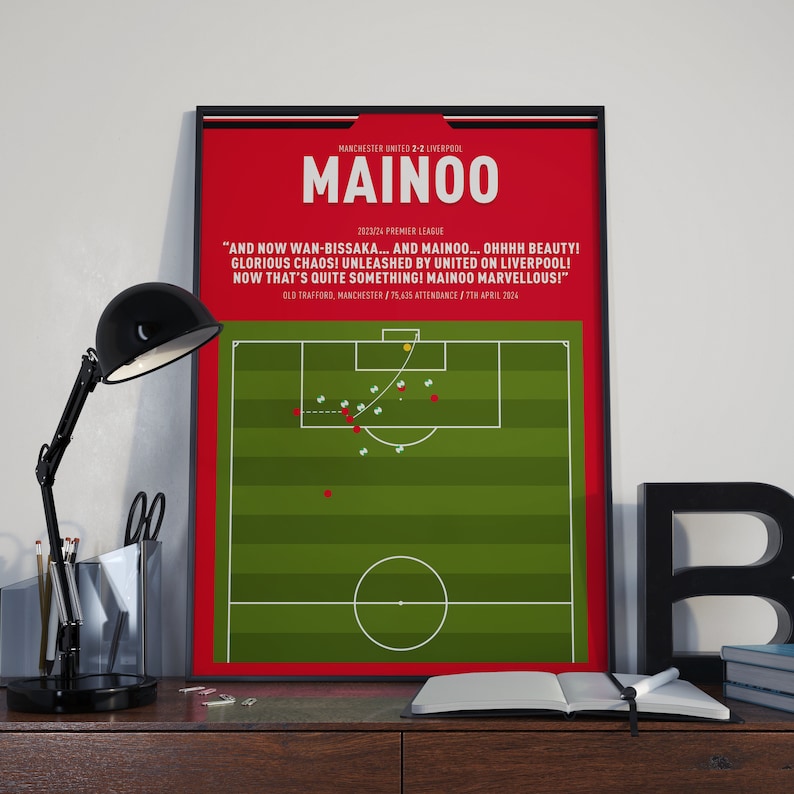Kobbie Mainoo Goal – MAN UTD Vs Liverpool – 23/24 Premier League - Etsy