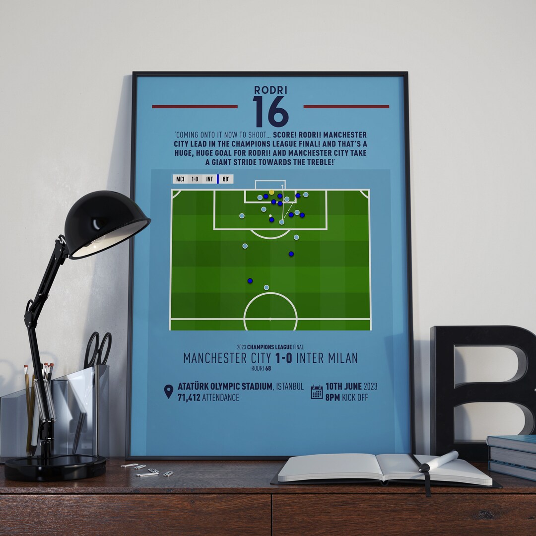 Rodri Goal – MAN CITY Vs Inter Milan – Champions League Final 2023 - Etsy