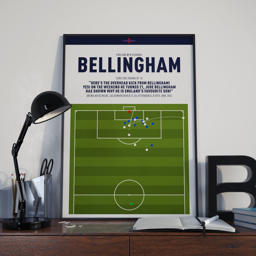 Jude Bellingham Goal – ENGLAND Vs Slovakia – Euro 2024 - Etsy
