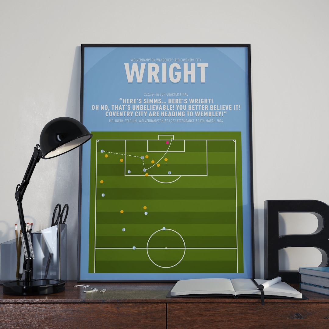 Haji Wright Goal – Wolves Vs COVENTRY CITY – 23/24 FA Cup - Etsy