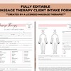 Massage Client Intake and Consent Forms Editable, Client Intake Form, Massage Therapist Forms ...