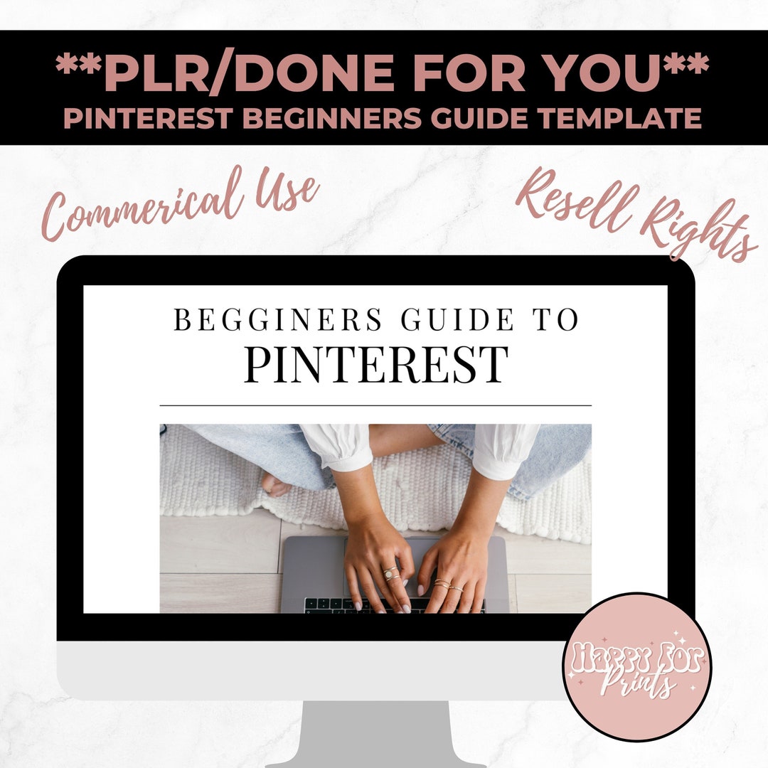PLR, PLR Template, PLR Pinterest Guide Template, Resell Rights, Done ...