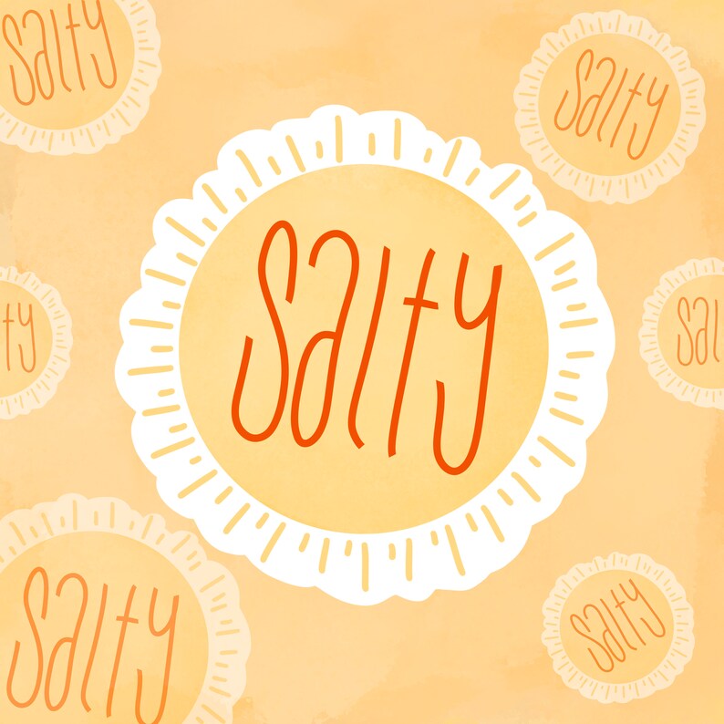 Salty Vinyl Sticker - Etsy