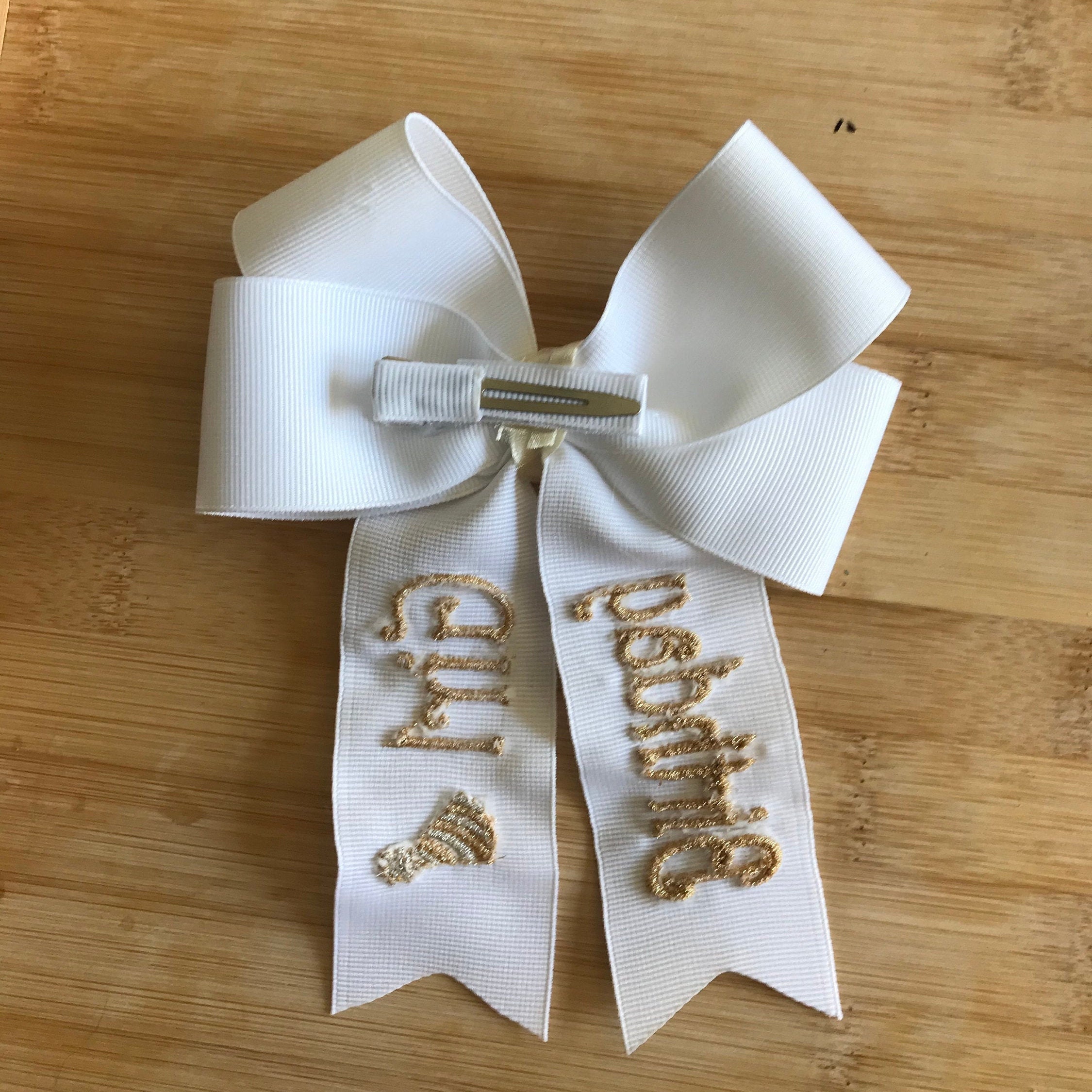 Birthday Girl Embroidered Bow - Etsy