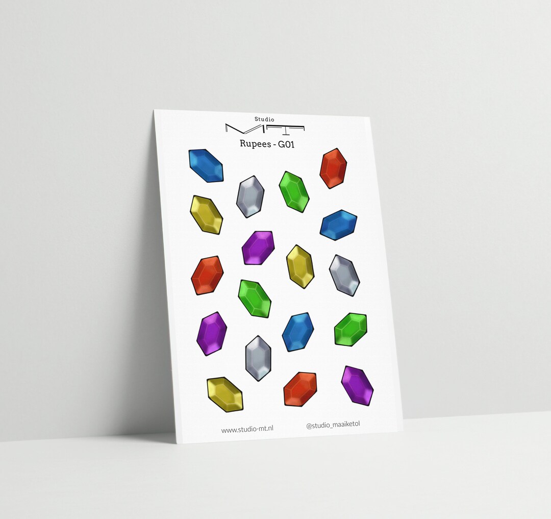 Rupees Sticker Sheet Planner Stickers Game Stickers - Etsy