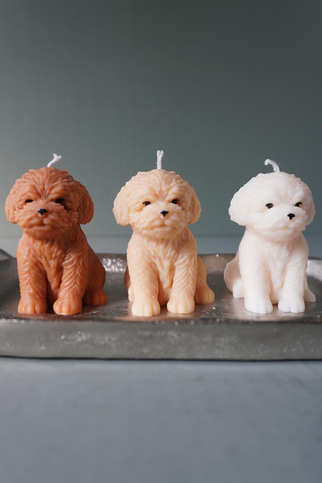 Cute Puppy Candle - Dog Shaped Candle for Dog Lovers - Golden Doodle ...