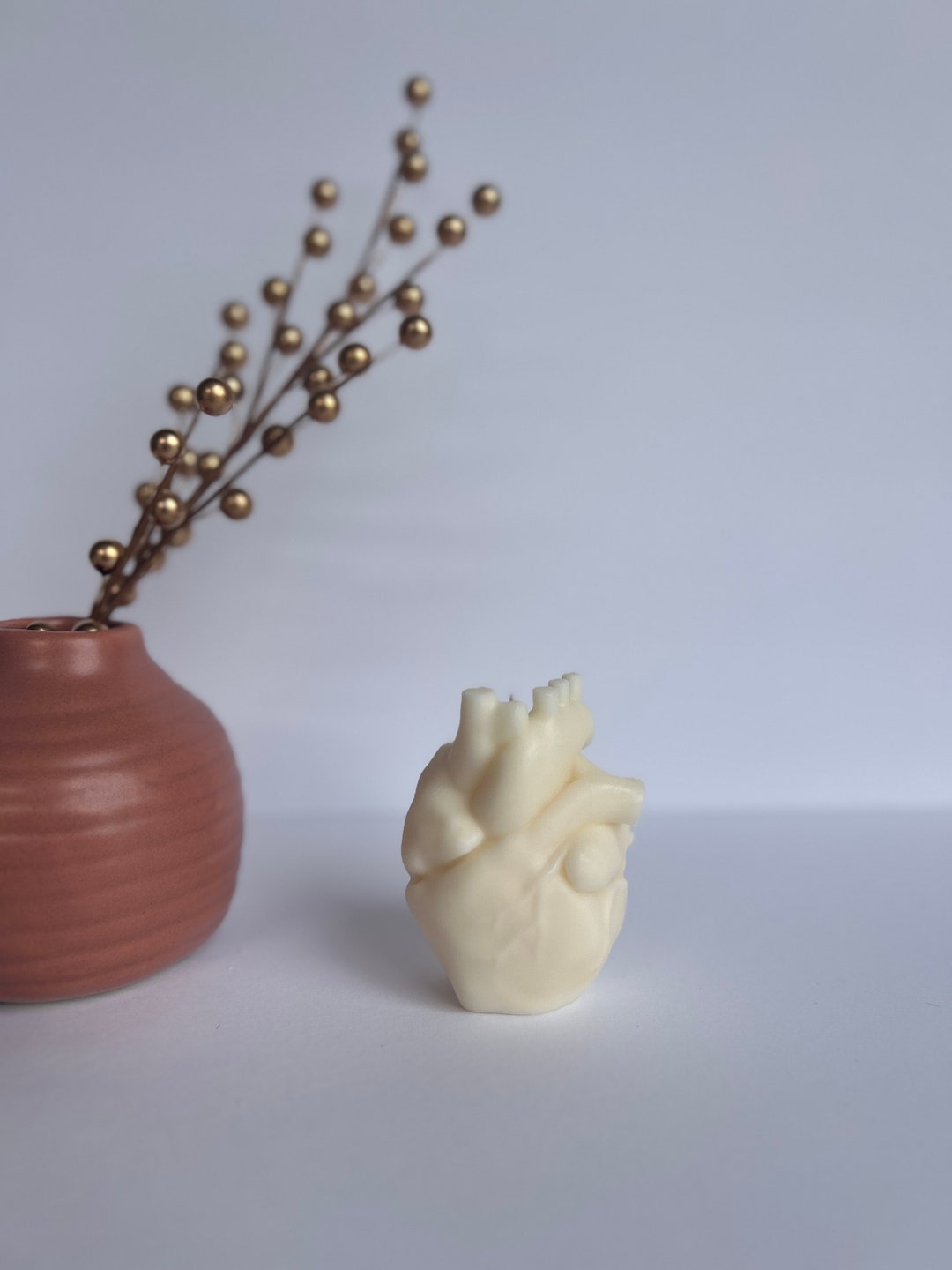 Real Human Heart Shaped Candle - Natural Soy Wax - Gift for ...