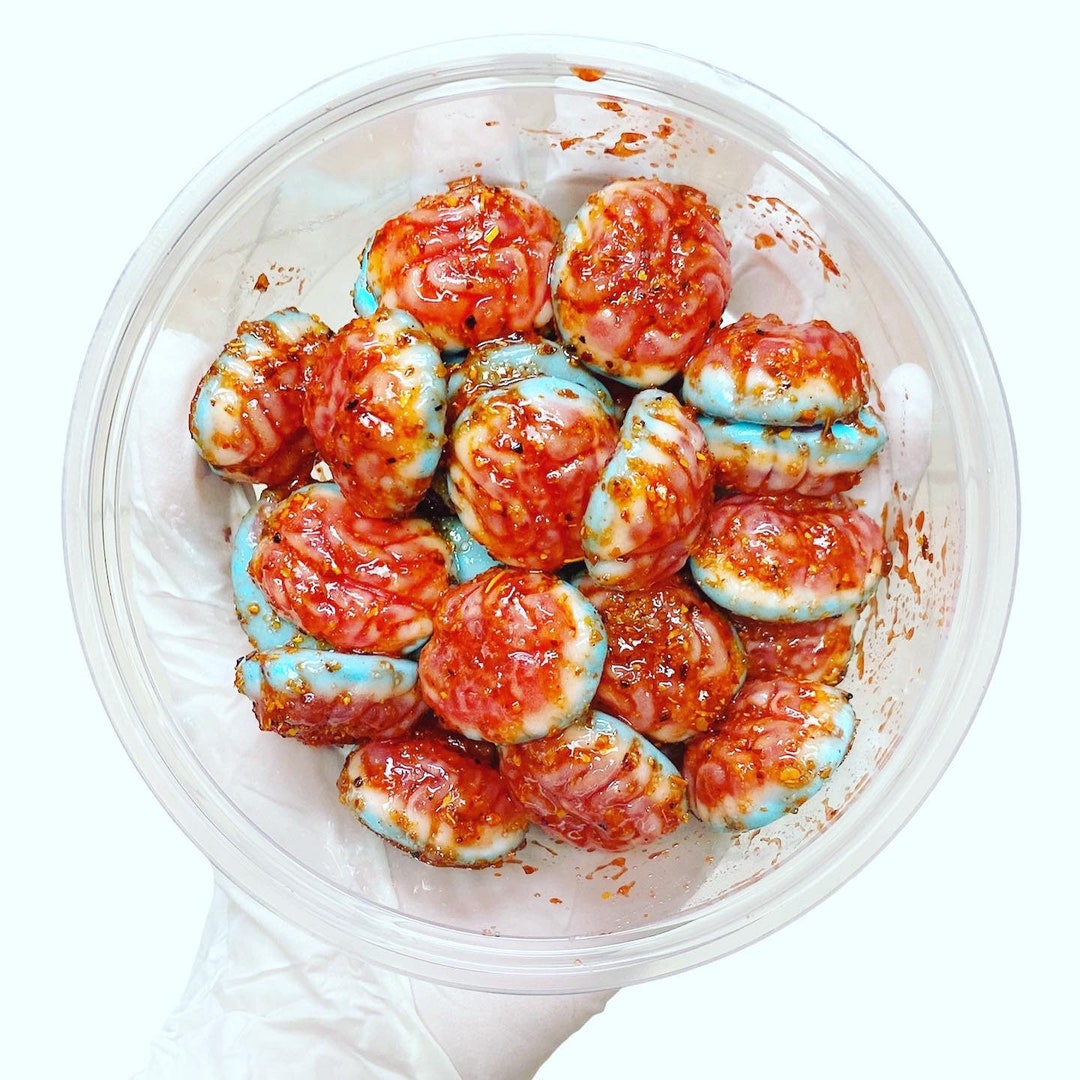 Chamoy Brains Brain Gummy Brain Gummies Dulces Enchiladas - Etsy