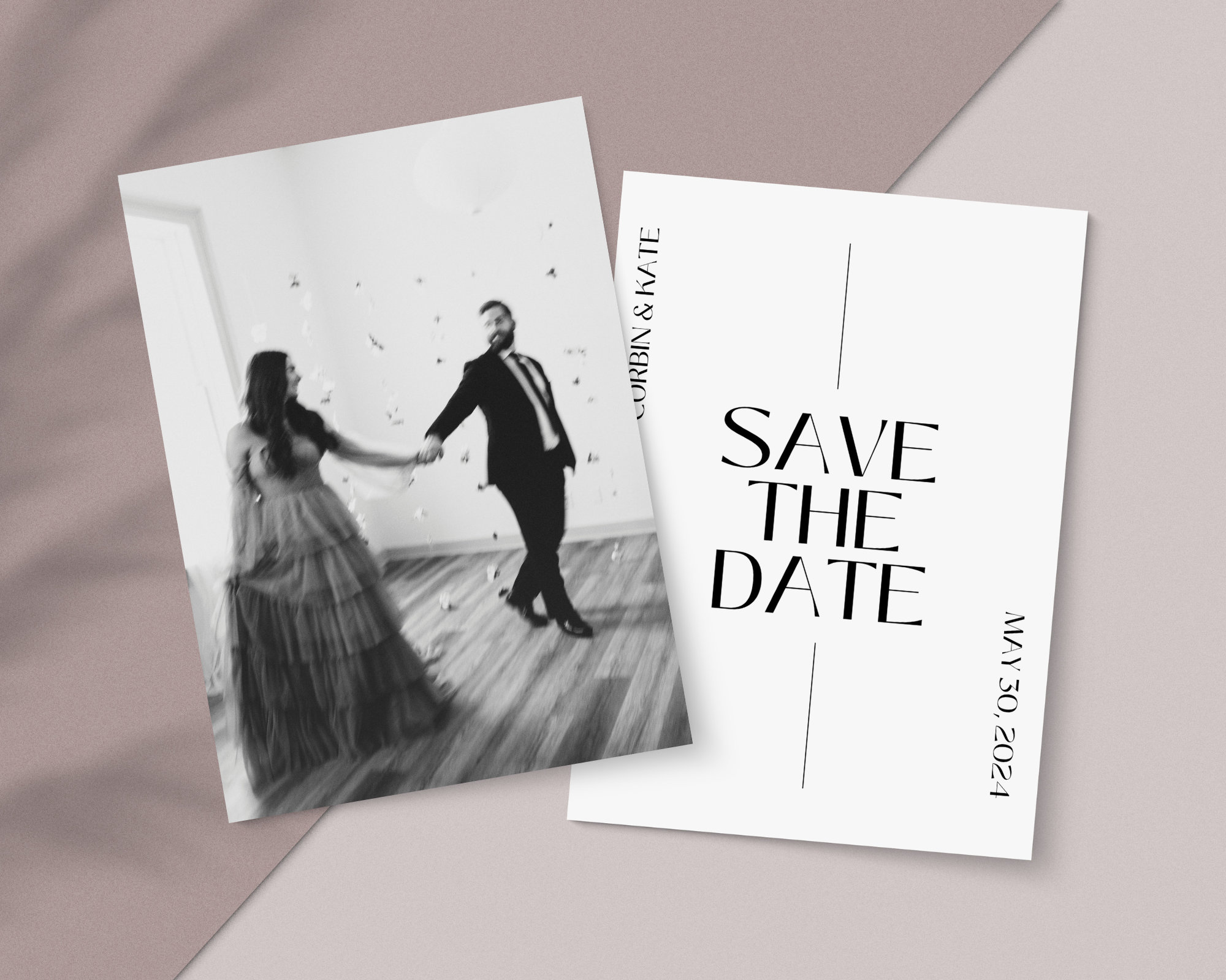 Modern Save the Date Template, Modern Bride Invitations, Minimalist ...