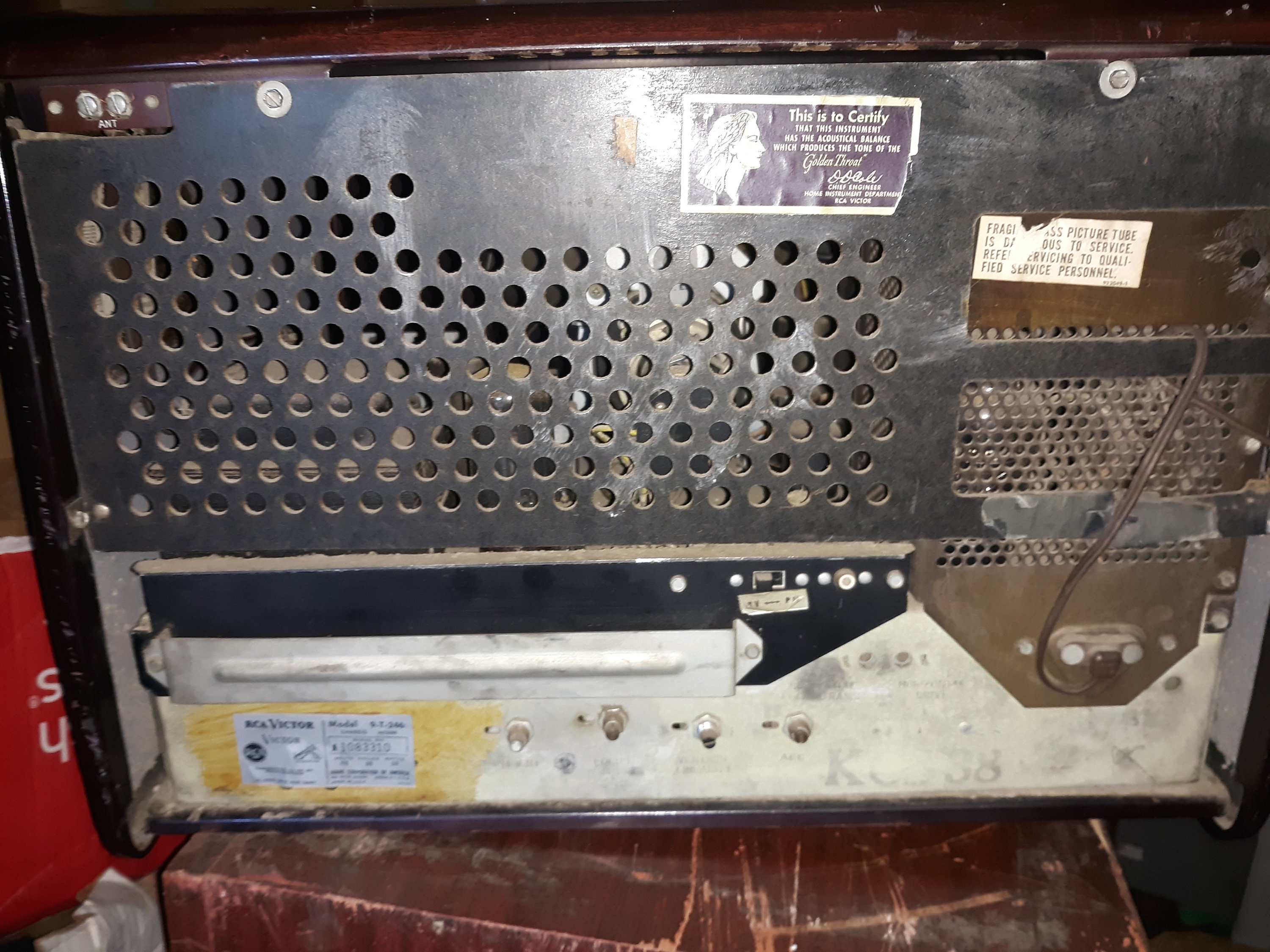 Antique RCA T100 Table-top Television. - Etsy