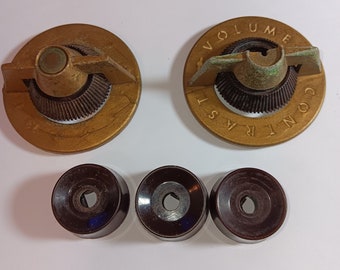 Antique TV Televiion Set 1940s 1950s Knobs. Lot-5 - Etsy